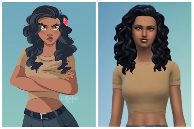 Draw your sim in my style by Lilrebelart | Fiverr