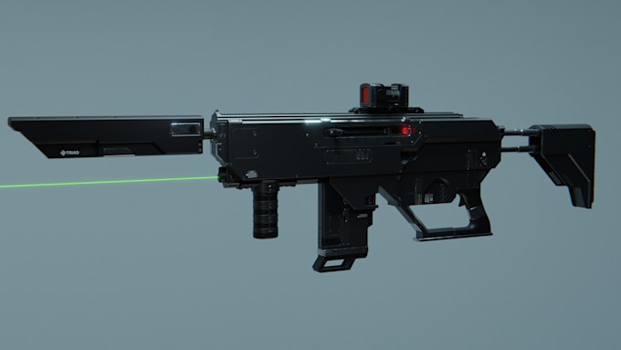 3d model a gun for your game or animation by Aidendesign | Fiverr