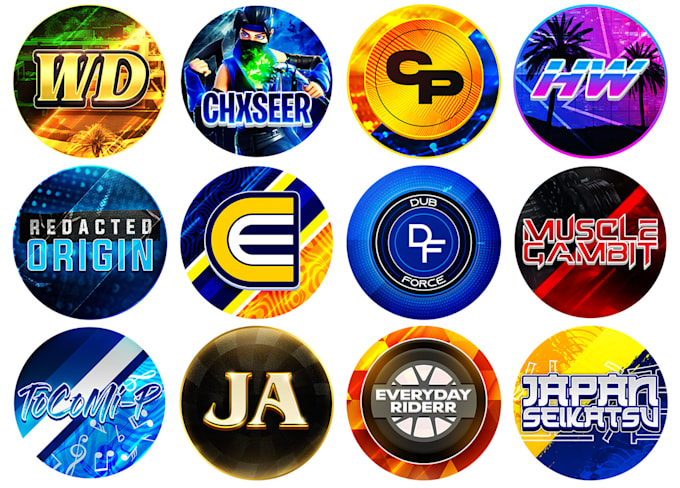 Create you an eye catching profile picture logo by Driftdzn | Fiverr