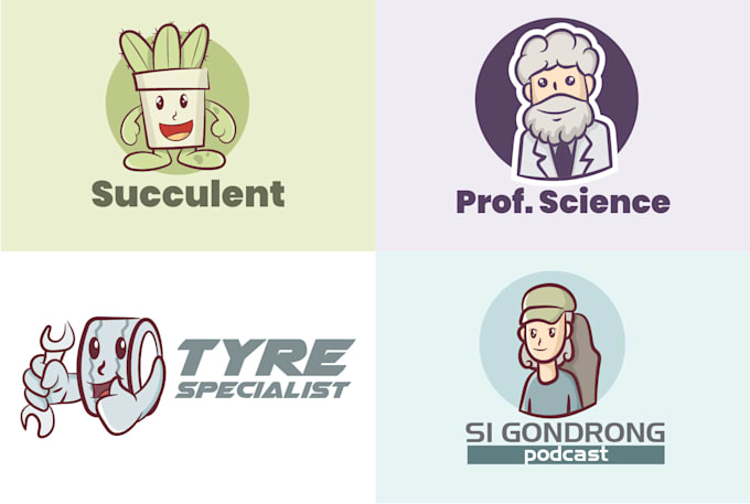 Do awesome cute character or mascot logo design by Bakuden | Fiverr