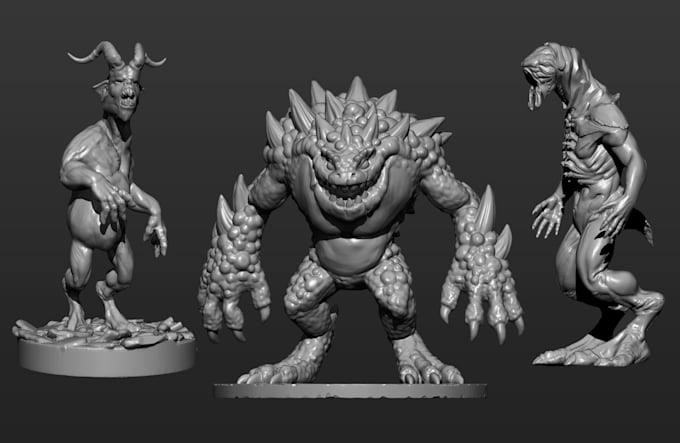 Make a 3d model of a monster or creaturei by Alexandrbrush | Fiverr