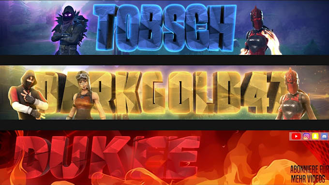 Design your fortnite or minecraft banner by Tobidsgn | Fiverr