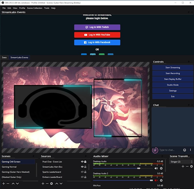 Set up obs studio for professional live streams by Bobbymattox | Fiverr