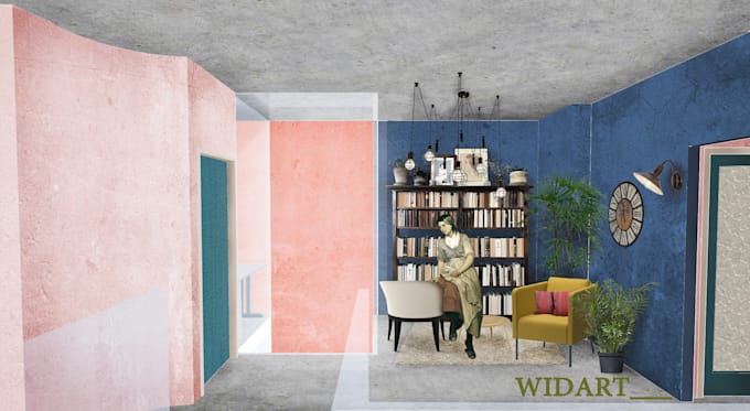 Make architectural rendering in collage post digital style by Widart ...