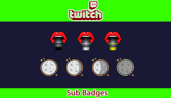 Create custom sub badges for twitch by Kiku194 | Fiverr