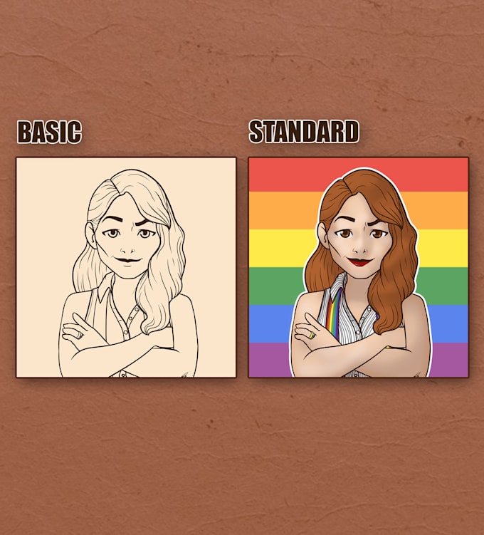 Make you an illustrated profile picture by Ellephantstudio | Fiverr