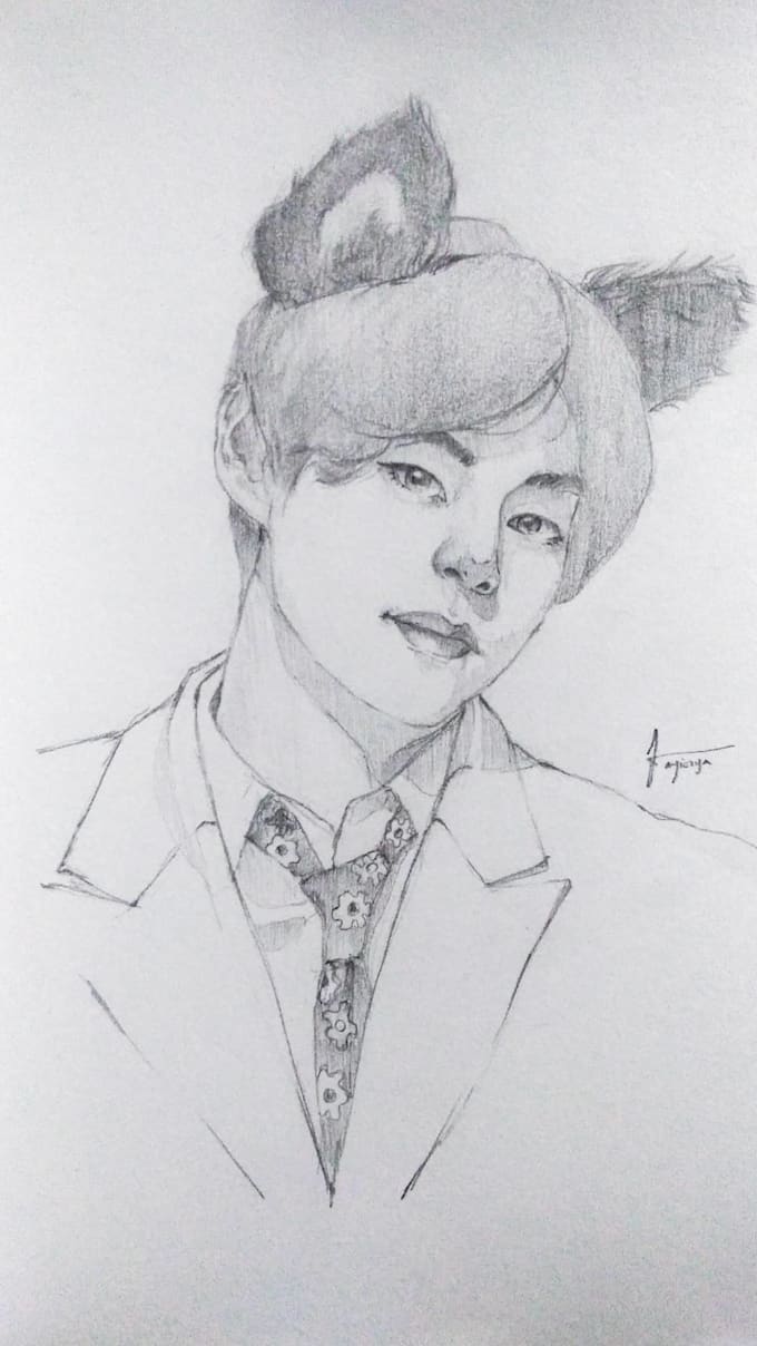 Draw a semi realistic drawing traditionally by Ayisiya | Fiverr