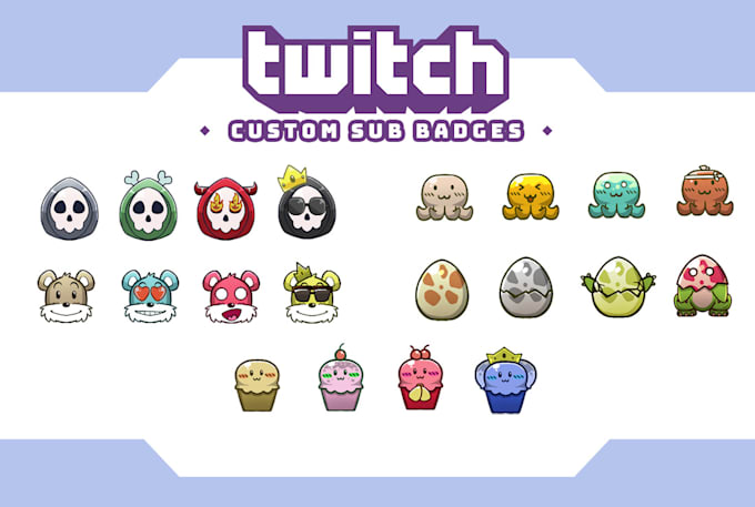 Create custom twitch sub badges by Nahraya | Fiverr
