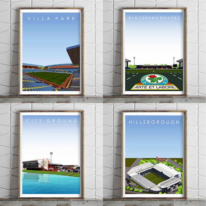 Make football stadium illustrations poster nicely by D_designer1 | Fiverr