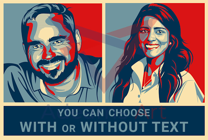 Make a cartoon portrait in obama hope style poster campaign by ...
