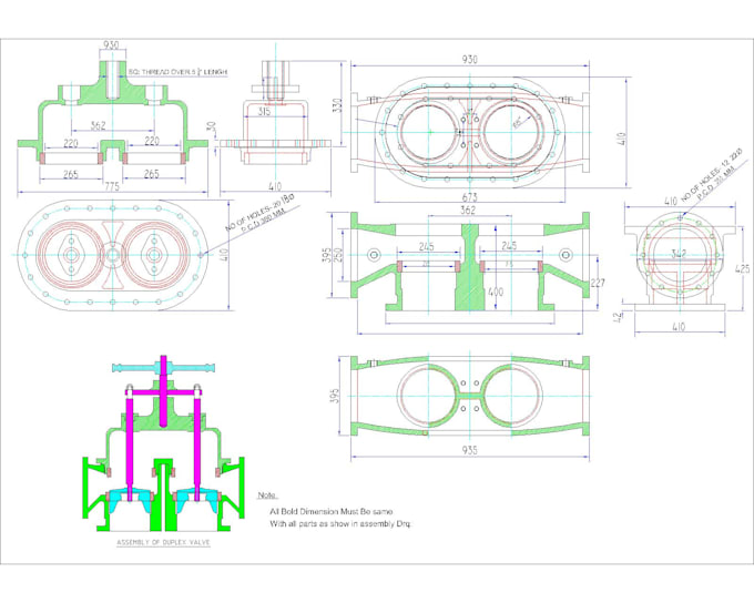 Make a professional technical drawing for fabrication and manufacturing ...