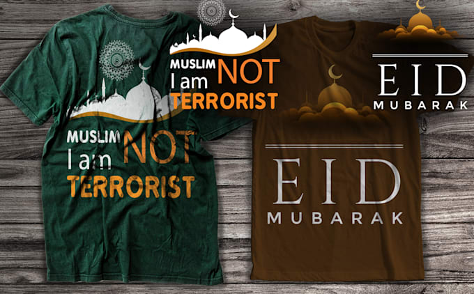 Create awesome islamic design for t shirt with mockups free by ...