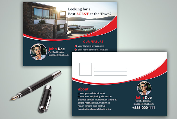 Design a professional real estate postcard or flyer, direct mail eddm ...