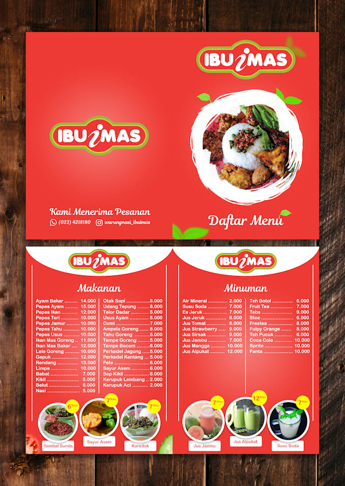 Design restaurant menu book with mockup by Septiariyaduss | Fiverr