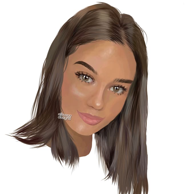 Turn a your selfie into a realistic cartoon portrait by Ellavagg | Fiverr