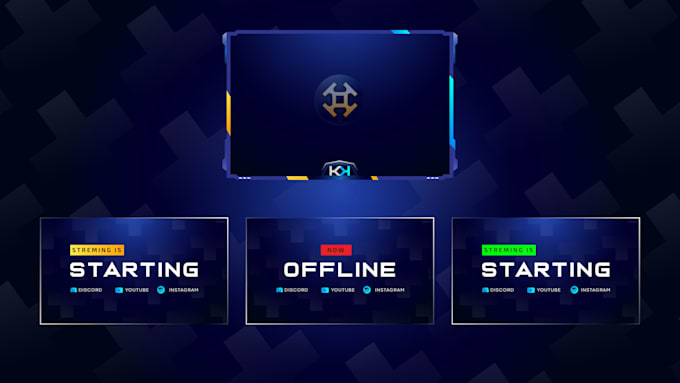 Twitch or mixer overlay and logo for your stream by Nargis_design | Fiverr