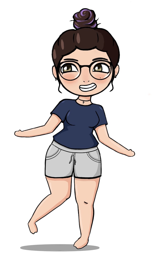 Create a cute chibi cartoon characterization by Emispresso | Fiverr