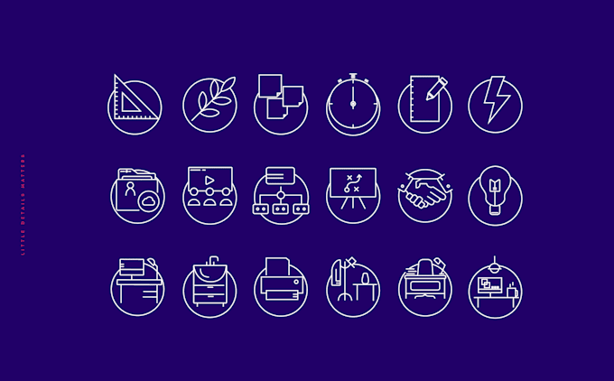 Design an aesthetic line icon by Anitatram | Fiverr