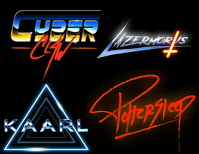 Create a professional synthwave logo for you by Emrysdesigns | Fiverr