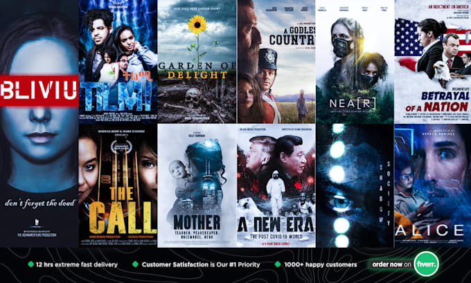 Design professional movie or film poster by Graphicwaves | Fiverr