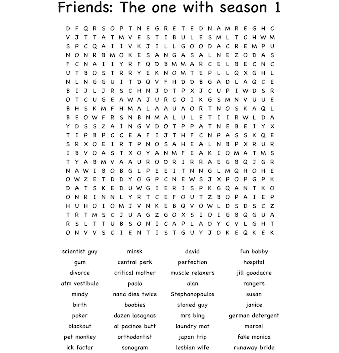 Custom Themed Word Searches Tv Shows Movies By Aprylpe Fiverr