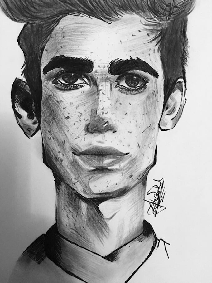 Draw your own portrait by Zahraakd | Fiverr