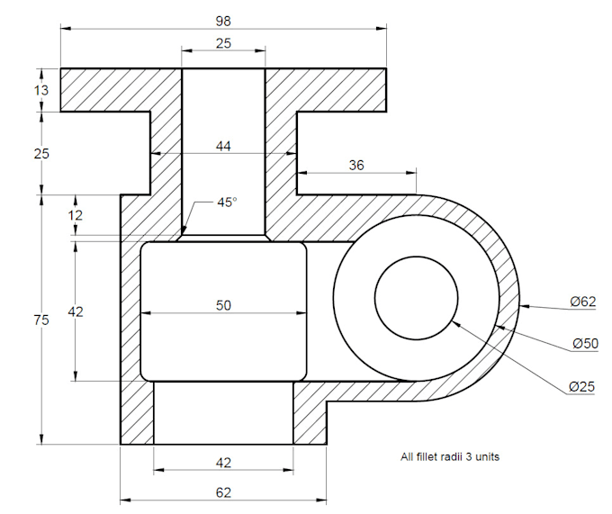 Provide 2d and 3d drawing of mechanical part by Osaf_altaf | Fiverr