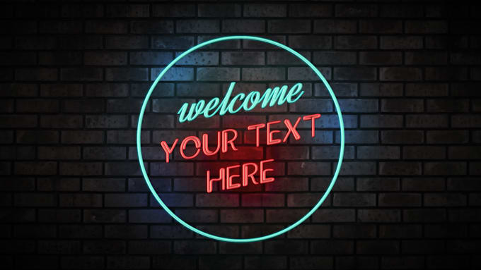 Create unique animated neon text by Tamershaqrah | Fiverr