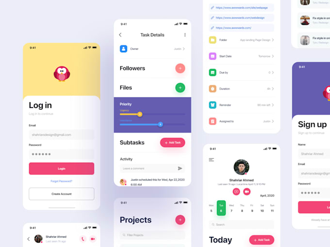 Create mobile app ui design for you by Shahriarsdesign | Fiverr