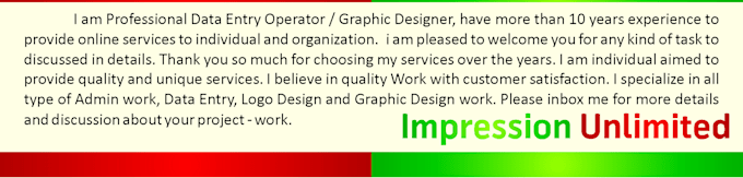 Manage admin work, data entry, graphic designing etc by Ashfaq09 | Fiverr