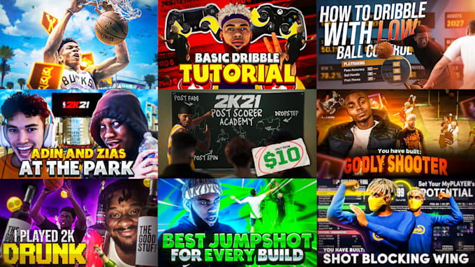 Create an nba 2k thumbnail by Obogfx | Fiverr