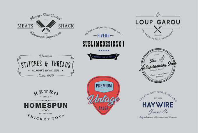 Design awesome retro vintage logo by Sublimedesign01 | Fiverr