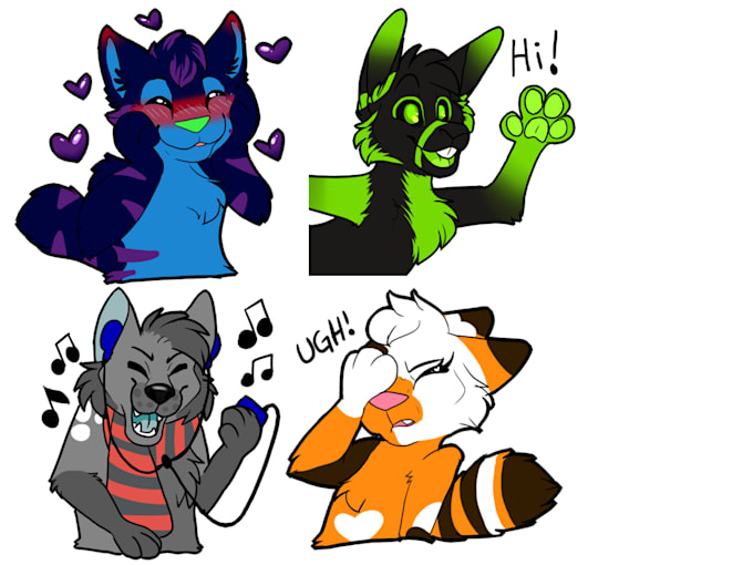 Make telegram furry sticker pack by Naycataract | Fiverr