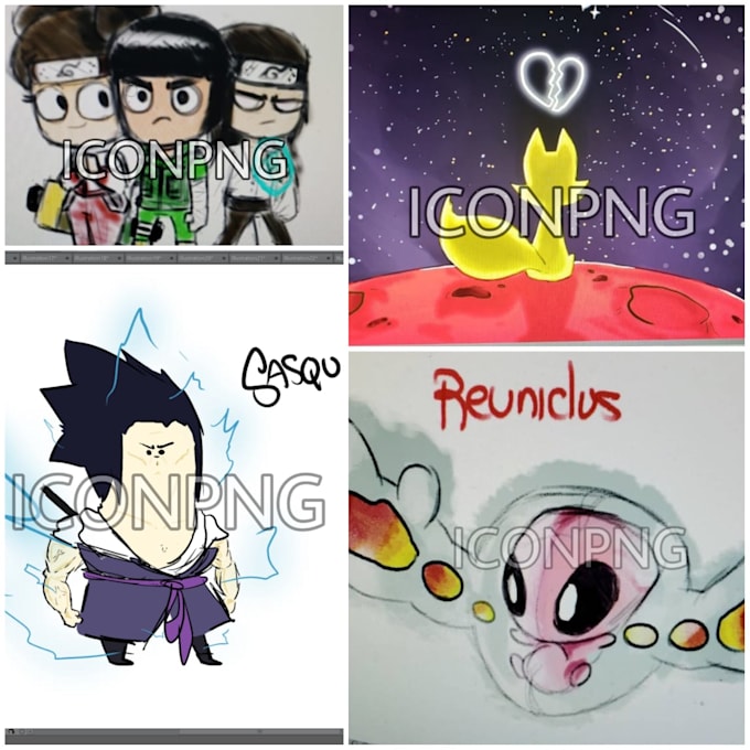 Sketch your oc in calarts like style by Iconpng | Fiverr