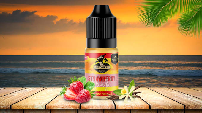 Design your elegant eliquid vape label by Donneyillust | Fiverr