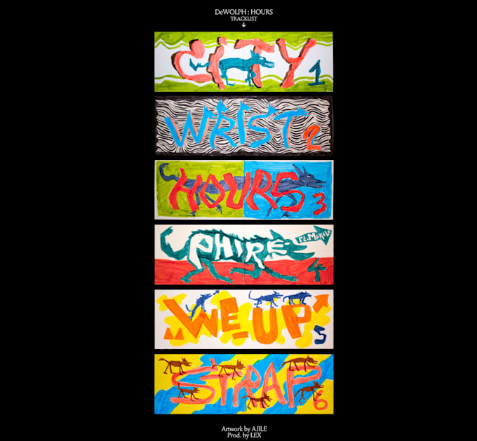 Create a tracklist for your album cover, with painting by Ajile9 | Fiverr