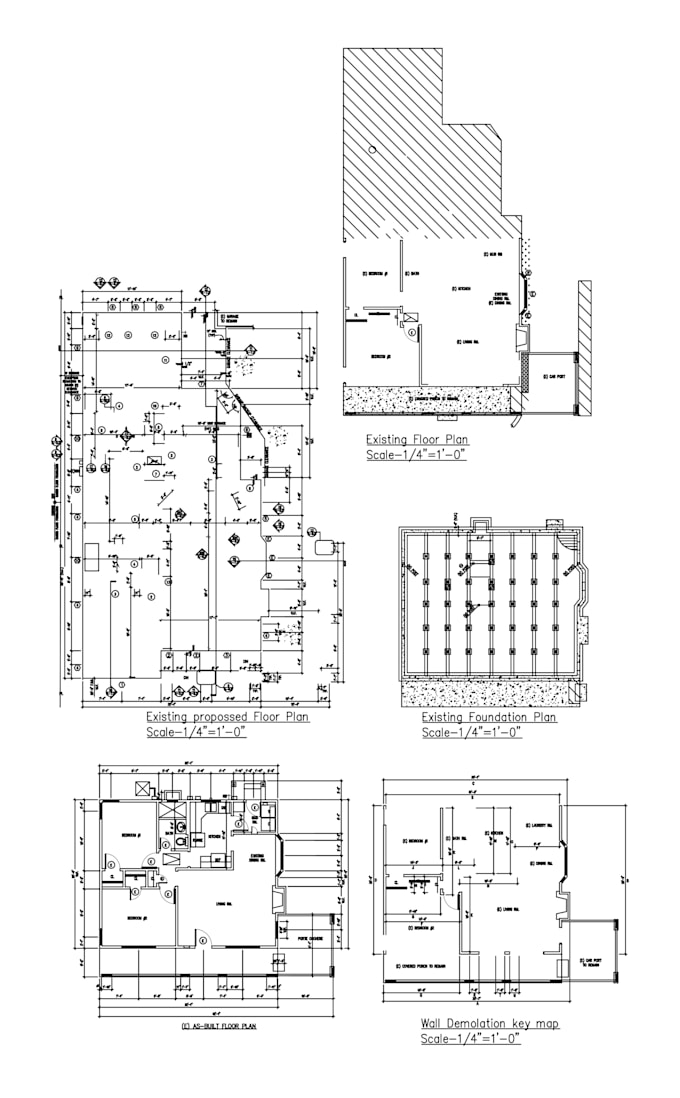 Draw and redraw your architectural drawing in autocad by Sobujhossain73 ...
