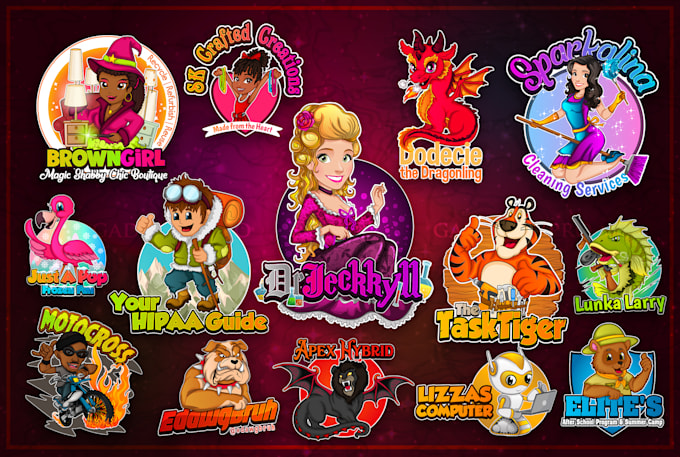 Design a creative cartoon mascot logo by Gadesignpro | Fiverr