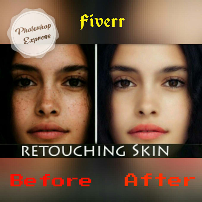Skin retouch change eye color and remove acne by Natasharani | Fiverr
