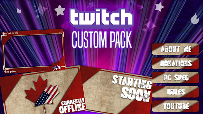 Design custom graphic packs for streamers by Melyeli | Fiverr