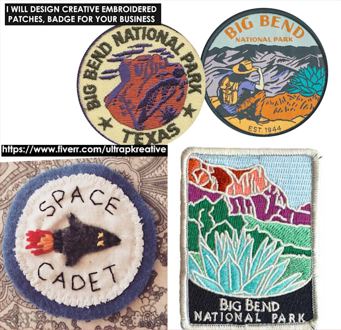 Design creative embroidered patches, badge for your business by ...