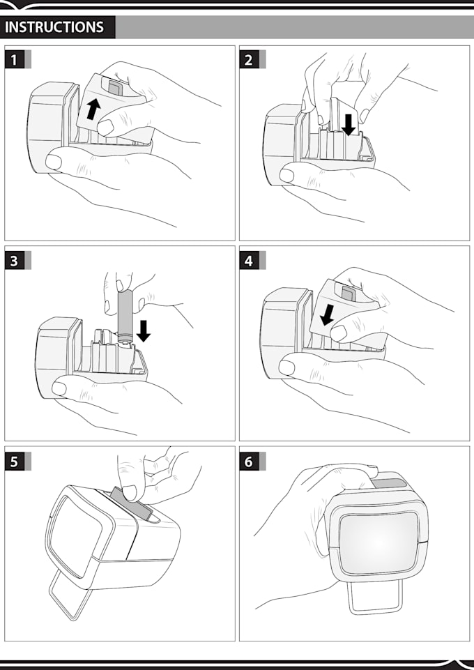 Design instruction manual, line art, step by step user guide for your ...