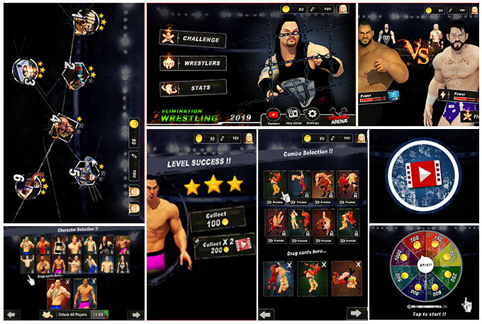 Create eye catching game ui, menus, buttons, hud, icon and environment ...