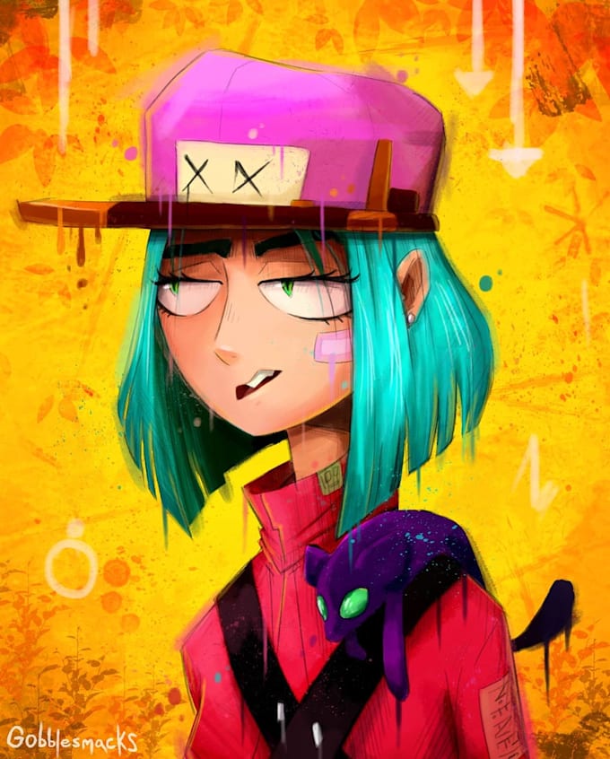 Draw colorful and intense art that pops by Gobblesmacks | Fiverr