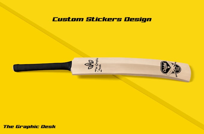 Create custom cricket bat stickers design by Thegraphicdesk | Fiverr