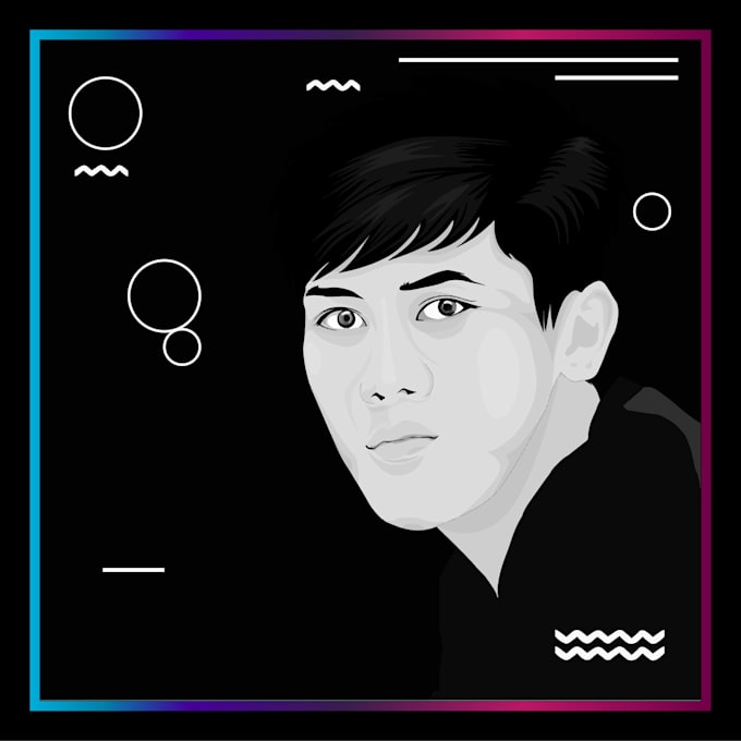 Create natural simple vector portrait by Rullexio | Fiverr