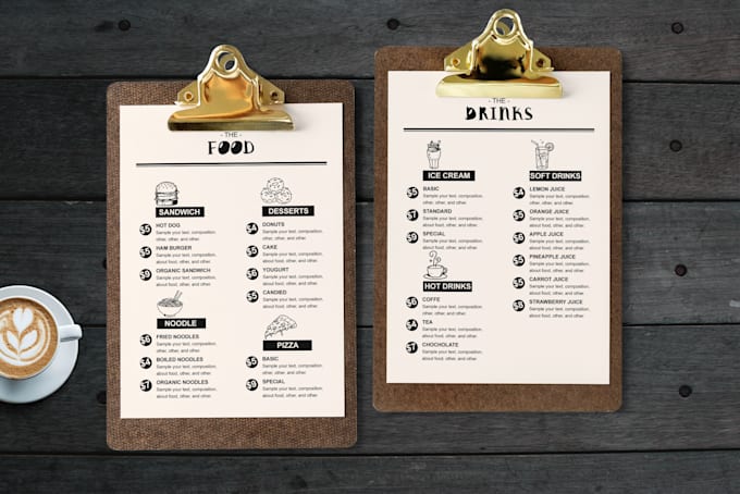 Design a food menu for your restaurant and shop by Natha0 | Fiverr