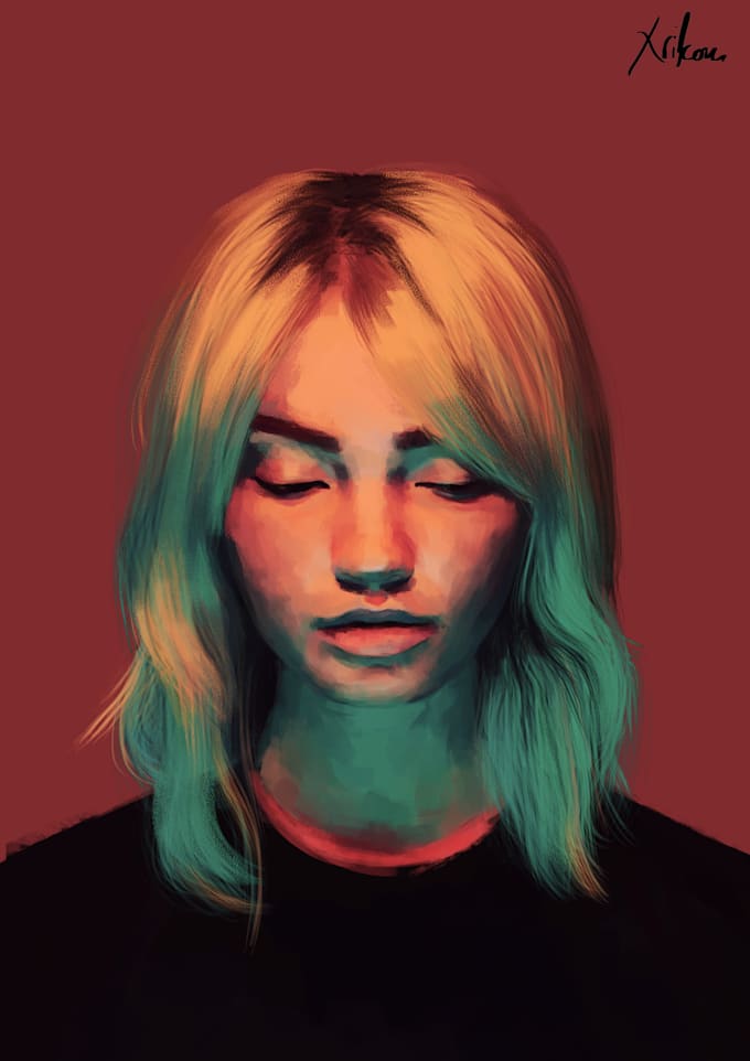 Draw a professional portrait painting from your photo by Xrikon | Fiverr