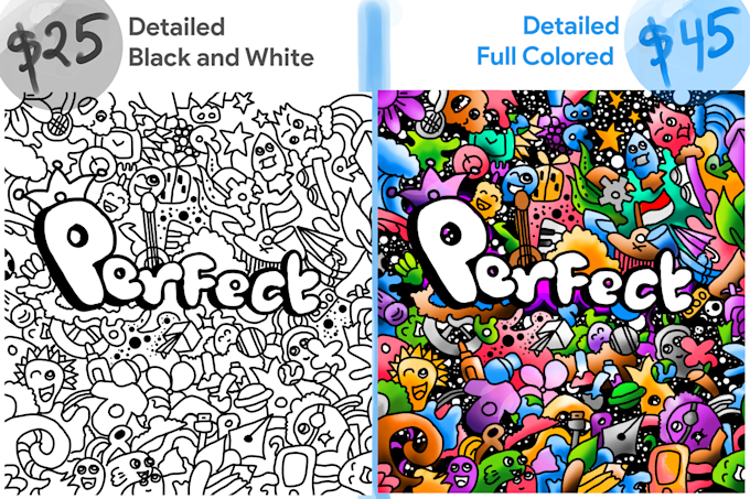 Make an awesome doodle art for you by Maxrichardo | Fiverr