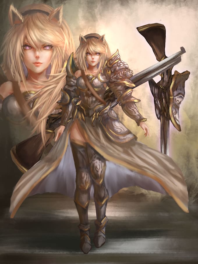 Paint a character concept by Ducroix | Fiverr